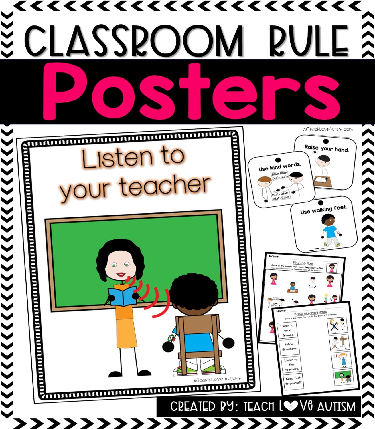 Classroom Rules in the Special Education Classroom - Teach Love Autism