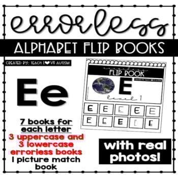 Alphabet Adapted Books for Letter E with Real Photos - Teach Love Autism