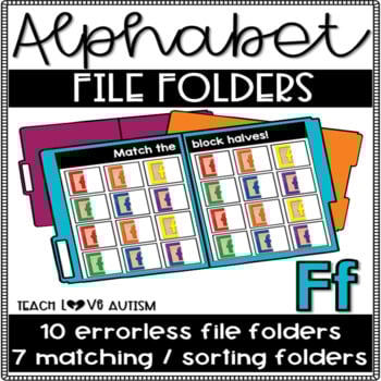 Alphabet File Folders Letter F - Teach Love Autism