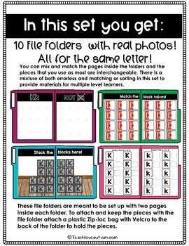 Alphabet File Folders Letter K - Teach Love Autism