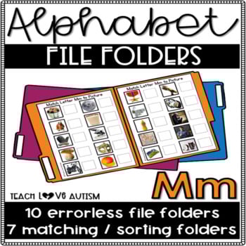 Alphabet File Folders Letter M - Teach Love Autism