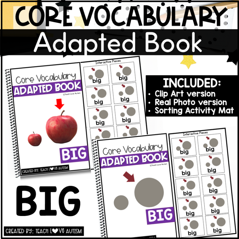 Core Vocabulary Adapted Book: QUIET - Teach Love Autism