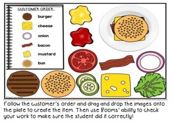 Build a Burger Boom Cards - Teach Love Autism