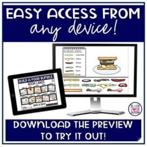 Build a Food Boom Card Bundle - Teach Love Autism