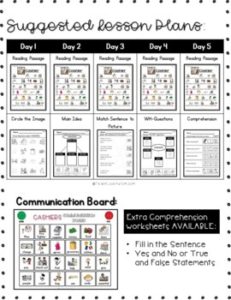 Cashier Reading Visually Comprehension - Teach Love Autism