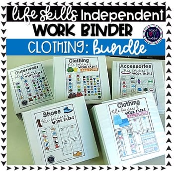 Clothing Independent Work Binder Bundle - Teach Love Autism