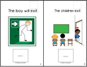 Core Vocabulary Editable Symbol Adapted Book: EXIT - Teach Love Autism
