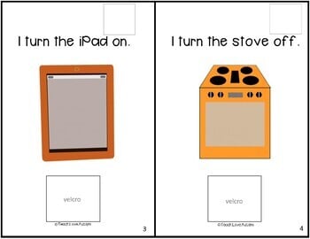 Core Vocabulary Editable Symbol Adapted Book: ON OFF - Teach Love Autism