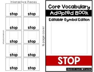 Core Vocabulary Editable Symbol Adapted Book: STOP - Shop | Teach Love ...