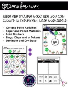 Core Vocabulary Worksheets: LIKE - Teach Love Autism
