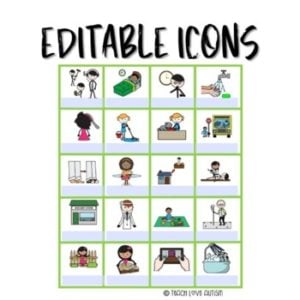 Editable Schedule Visuals for Autism or Special Education - Teach Love ...