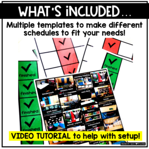 Editable Visual Schedule for Special Education & Autism | Daily Routine ...