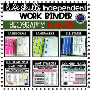 Geography Independent Work Binder BUNDLE - Teach Love Autism