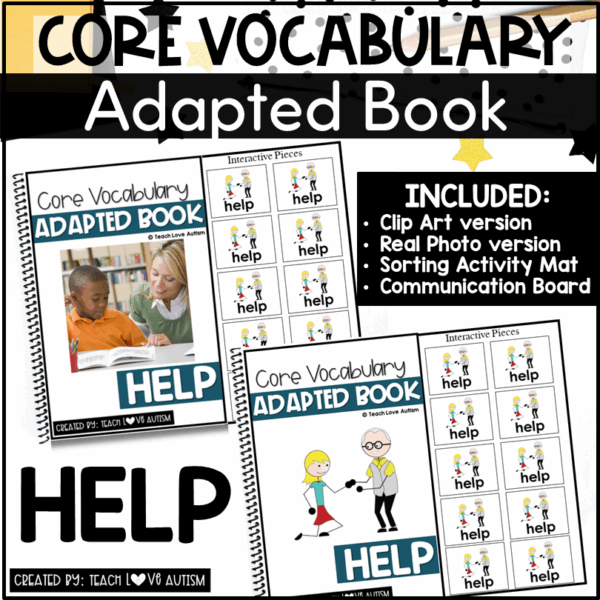 Core Vocabulary Adapted Book: STOP - Teach Love Autism