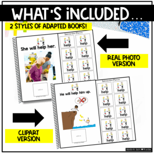 Core Vocabulary Adapted Book: HELP - Teach Love Autism