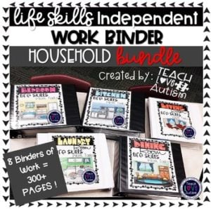 Household Bundle Independent Work Binder - Teach Love Autism