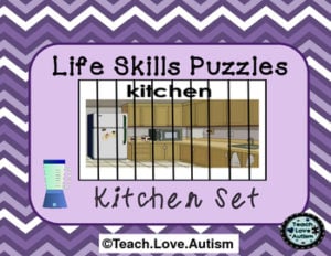 Life Skills Puzzles: Kitchen Differentiated Set - Teach Love Autism