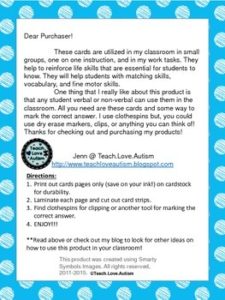 Life Skills Tasks: Kitchen Clothespin Cards - Teach Love Autism