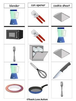 Life Skills Tasks: Kitchen Clothespin Cards - Teach Love Autism