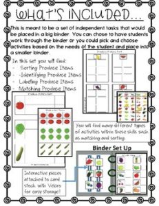 Produce Independent Work Binder - Teach Love Autism