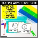 Telling Time Task Cards: Analog to Digital Match - Teach Love Autism