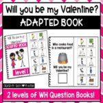 Valentine's Day Wh Question Adapted Book - Teach Love Autism