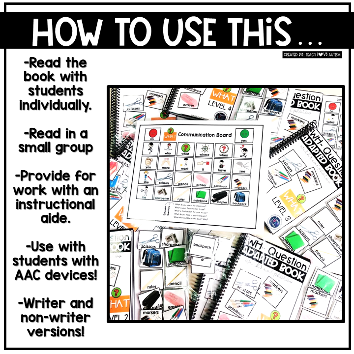 WH Question Adapted Book WHAT with Real Photos for Special Education ...