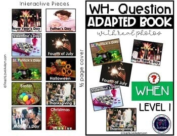 WH Question Adapted Books with Real Photos WHEN - Teach Love Autism