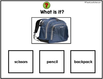 Wh Question WHAT Word Match Digital Task Cards and Boom Cards - Teach ...