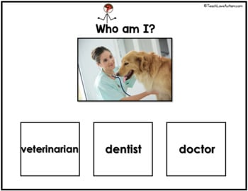 Wh Question WHO Match Words Digital Task Cards and Boom Cards - Teach ...