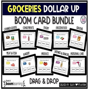 Grocery Store Next Dollar Up Digital Task Cards and Boom Cards - Teach ...