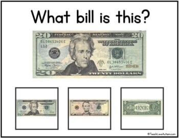 U.S. Bill Picture Match Digital Task Cards | Money Boom Cards - Teach ...