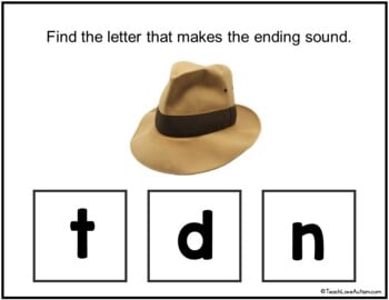 Ending Sounds Phonics Digital Task Cards - Teach Love Autism