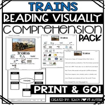 Trains Reading Comprehension with Visuals for Special Education - Teach ...