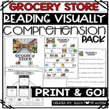 Grocery Store Reading Comprehension with Visuals for Special Education ...