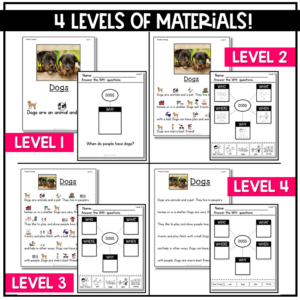 Pets Reading Visually Comprehension Mini Bundle - Teach Love Autism