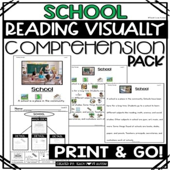 School Reading Comprehension with Visuals for Special Education - Teach ...