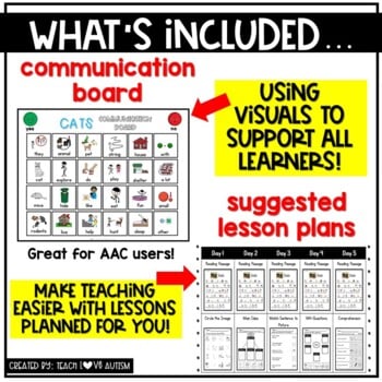 School Reading Comprehension with Visuals for Special Education - Teach ...