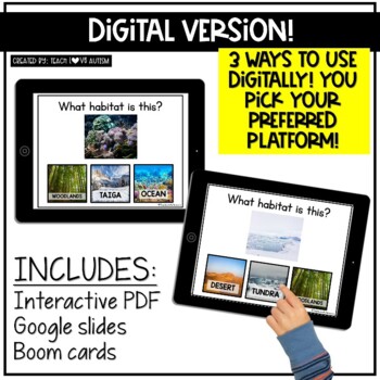 Habitats & Biomes | Science Task Cards | Boom Cards - Teach Love Autism