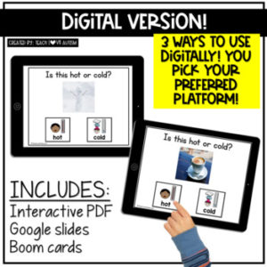 Hot and Cold | Science Task Cards | Boom Cards - Teach Love Autism