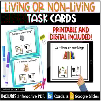 Living and Non-Living Things | Science Task Cards | Boom Cards - Teach ...