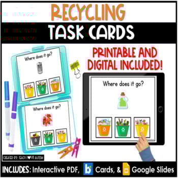 Recycling | Science Task Cards | Boom Cards - Shop | Teach Love Autism
