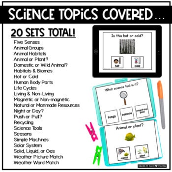 Science Task Cards Bundle | Printable and Digital - Teach Love Autism
