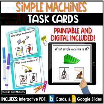 Simple Machines | Science Task Cards | Boom Cards - Teach Love Autism