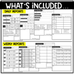 Editable Daily Weekly Monthly School Parent Communication Logs ...