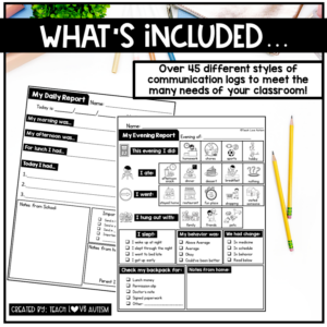 Editable Daily Weekly Monthly School Parent Communication Logs ...