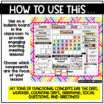 Morning Meeting Calendar Bulletin Board | Classroom Calendar Set ...