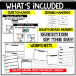 Question of the Day with Writing Prompts Bundle | Printable and Digital ...