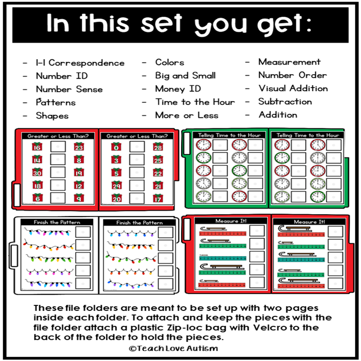 Winter & Holiday Math File Folders and Activities | DECEMBER - Teach ...