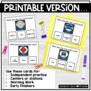 Map Symbols | Geography | Social Studies Task Cards | Boom Cards ...